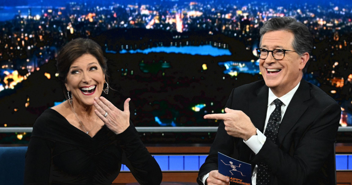 Stephen Colbert expressed deep gratitude to his wife, crediting her for ...