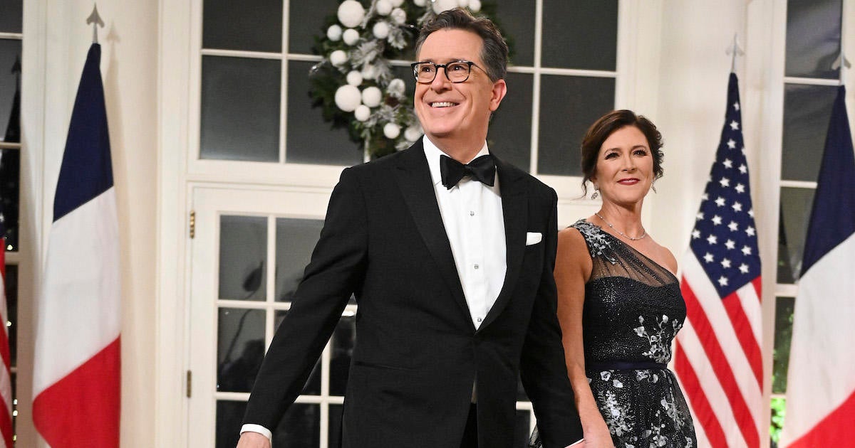 Stephen Colbert publicly thanked his wife for “doing this” to help him ...