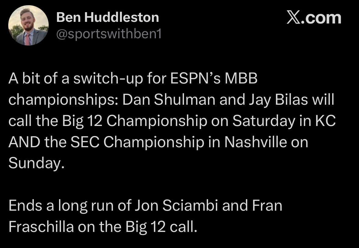 ESPN has announced that this will be the FINAL TIME Dan Shulman and Jay ...